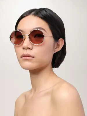 Chloé Round Frame Sunglasses - Gold