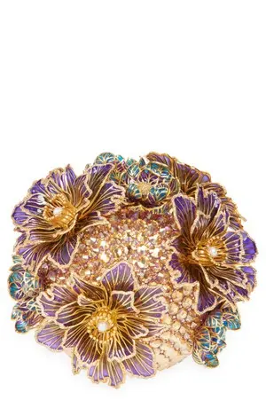 JUDITH LEIBER JUDITH LEIBER COUTURE Glass Flowers Sphere Clutch