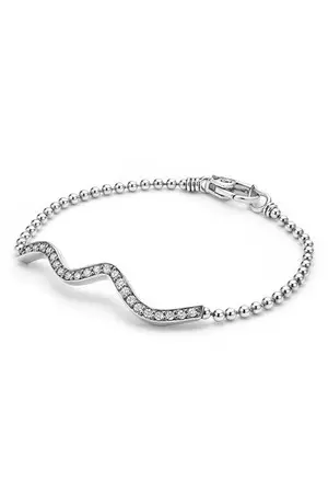 Lagos Caviar Spark Diamond Wave Bracelet
