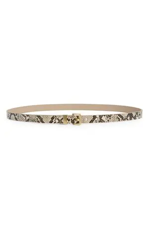 Nordstrom Snakeskin Print Faux Leather Belt - Taupe Snake