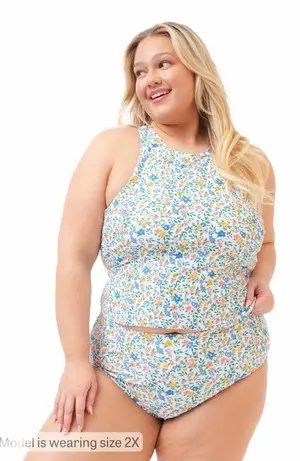 LIME RICKI SWIMWEAR Racerback Tankini Top