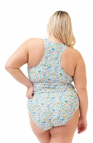 LIME RICKI SWIMWEAR Racerback Tankini Top