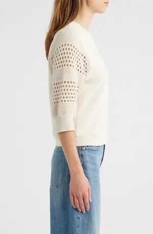 Rails Kimberly Open Knit Cotton Sweater