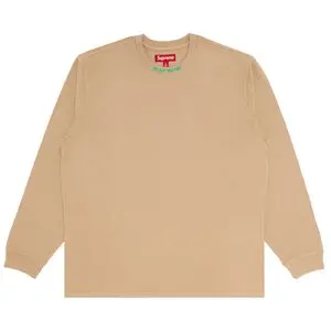 Supreme Embroidered Collar Long-sleeve Top 'tan' Tan