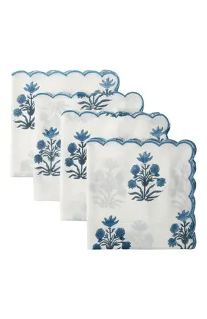 MELA ARTISANS Azure Handblocked Napkin Set