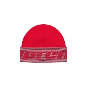 Supreme Reflective Jacquard Beanie - Red