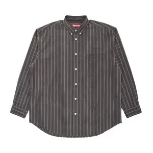 Supreme Loose Fit Stripe Shirt - Grey