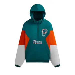 Kith 47 For The Nfl: Dolphins Quarter Zip Anorak With Hood - Green
