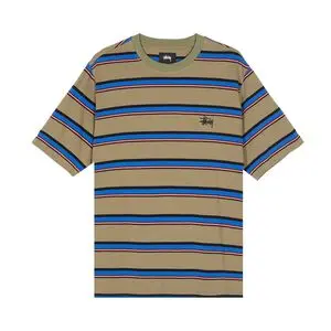 StÜssy Harbour Stripe Crew 'olive