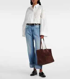 Brunello Cucinelli Bc Duo Large Suede Tote - Brown