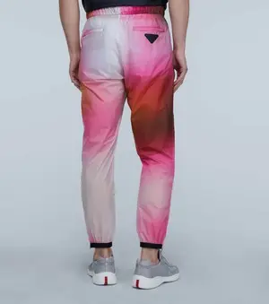 Prada Printed Technical Pants - Pink