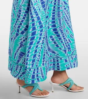 Poupette St Barth Cassandra Printed Satin Slip Dress - Multicoloured