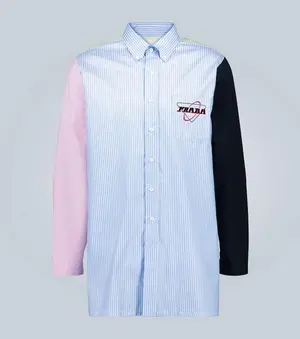 Prada Colorblocked Striped Shirt