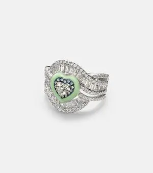 KAMYEN 18kt White Gold Ring With Diamonds - Silver