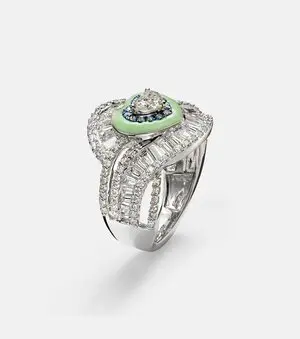 KAMYEN 18kt White Gold Ring With Diamonds - Silver