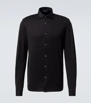 Thom Sweeney Cotton Jersey Shirt Black