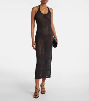 COURREGES Courrèges Holistic Sheer Cotton Midi Dress