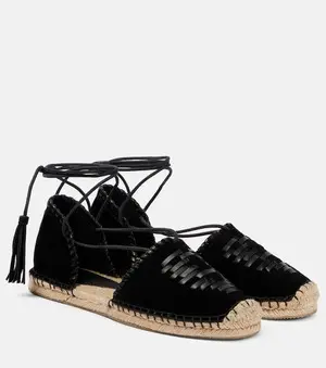 Isabel Marant Celsi Leather Espadrilles - Black