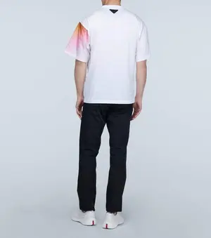 Prada Contrast-sleeve T-shirt
