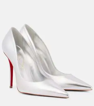 Christian Louboutin Silver Tone Pumps