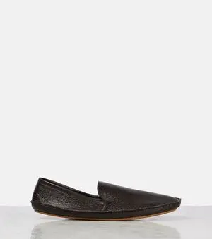 THE ROW Vasko Leather Loafers - Brown