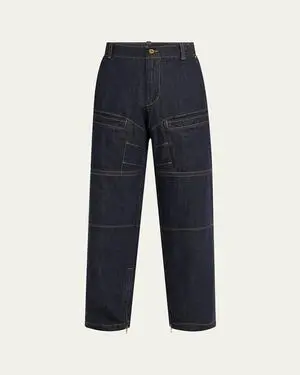 Moncler Wide Leg Jeans For Men