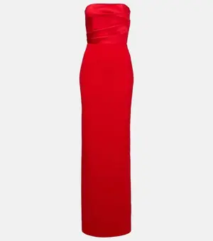Solace London Afra Satin-trimmed Gown