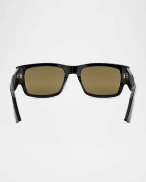 Dior Christian Label S1i Rectangular Sunglasses - Black