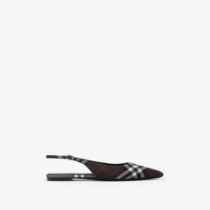 Burberry Gold Tone Flats For Women