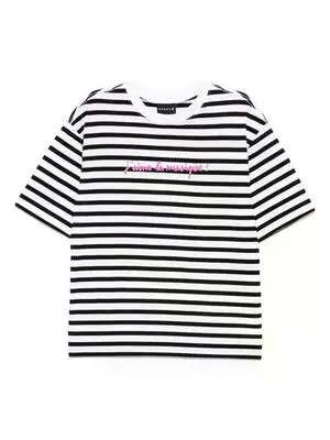 AGNES B. Stripe T-shirt - Black