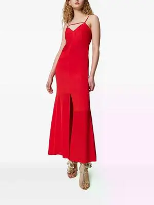 TWINSET Satin Slip Dress - Red
