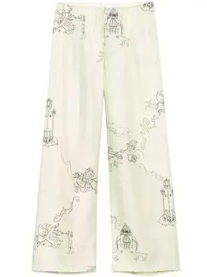 Nanushka Satin Straight Trousers