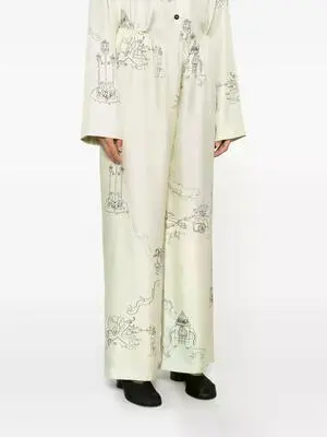 Nanushka Satin Straight Trousers
