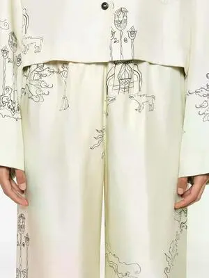 Nanushka Satin Straight Trousers
