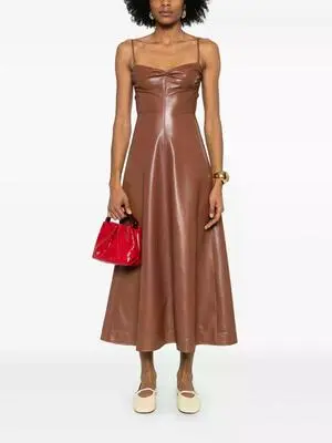 Nanushka Faux-leather Midi Dress