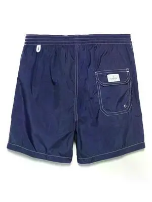 BARBA NAPOLI Logo-patch Swim Shorts - Blue