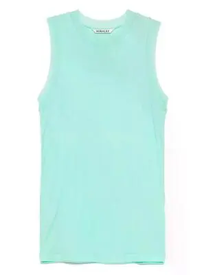 Auralee Ribbed Sheer Tank Top