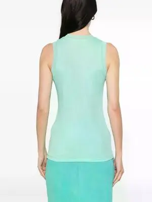 Auralee Ribbed Sheer Tank Top