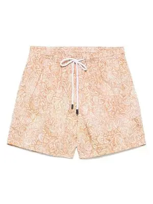 BARBA NAPOLI Printed Swim Shorts - Brown