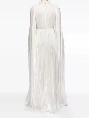 ANA RADU Pleated Cape Gown