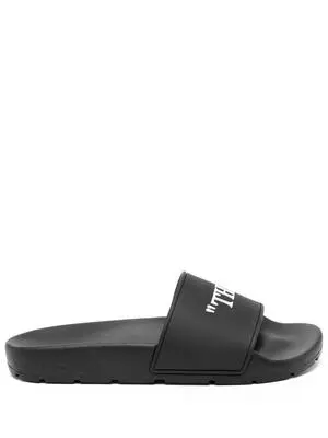 Off-White Graphic-print Flip Flops - Black