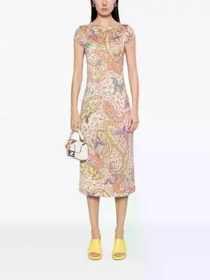 Etro Floral Print Midi Dress