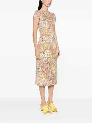 Etro Floral Print Midi Dress