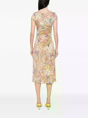 Etro Floral Print Midi Dress