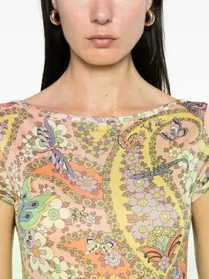 Etro Floral Print Midi Dress