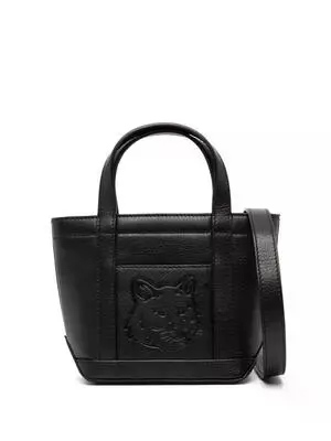 Maison Kitsuné Mini Fox Head Tote Bag - Black