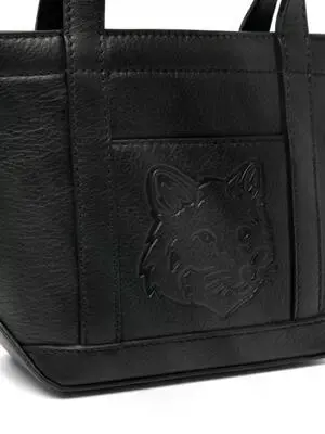 Maison Kitsuné Mini Fox Head Tote Bag - Black