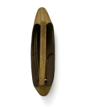 Tory Burch Pierced Shoulder Bag - Deep Olive Suede