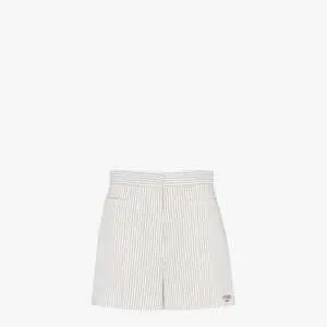 Fendi Pinstriped Cotton And Silk Shorts