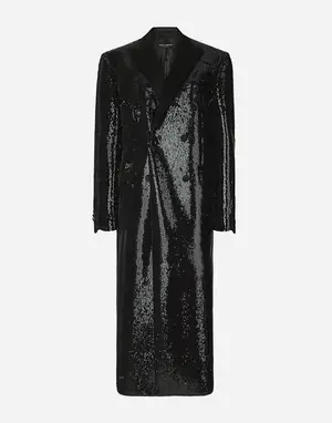 Dolce & Gabbana Micro-sequined Double-breasted Coat
